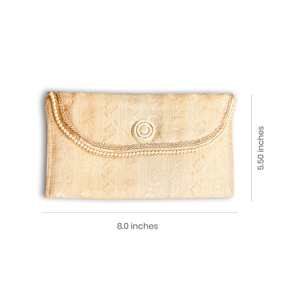 Ivory and Gold Money Envelope- Set of 2 – The Diwali Shop